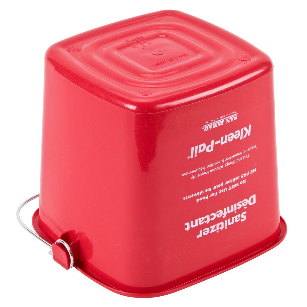 Carlisle FoodService Products San Jamar Kleen-PailĀ® Plastic Cleaning Bucket 8 Quarts Red