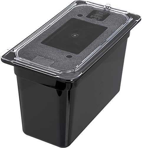 Carlisle FoodService Products 10276U07 Polycarbonate Universal Flat Lid, 12-3/4" Length x 7" Width x 7/16" Height, Clear, For TopNotch One-Third Size Food Pans (Case of 6)