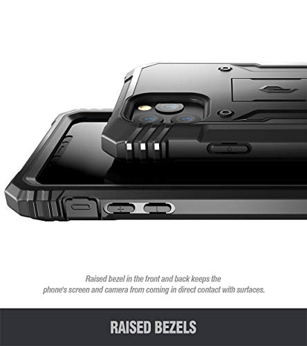 Poetic iPhone 11 Pro Rugged Case with Kickstand, Full-Body Dual-Layer Shockproof Protective Cover, Built-in-Screen Protector, Revolution Series, for Apple iPhone 11 Pro (2019) 5.8 Inch, Black