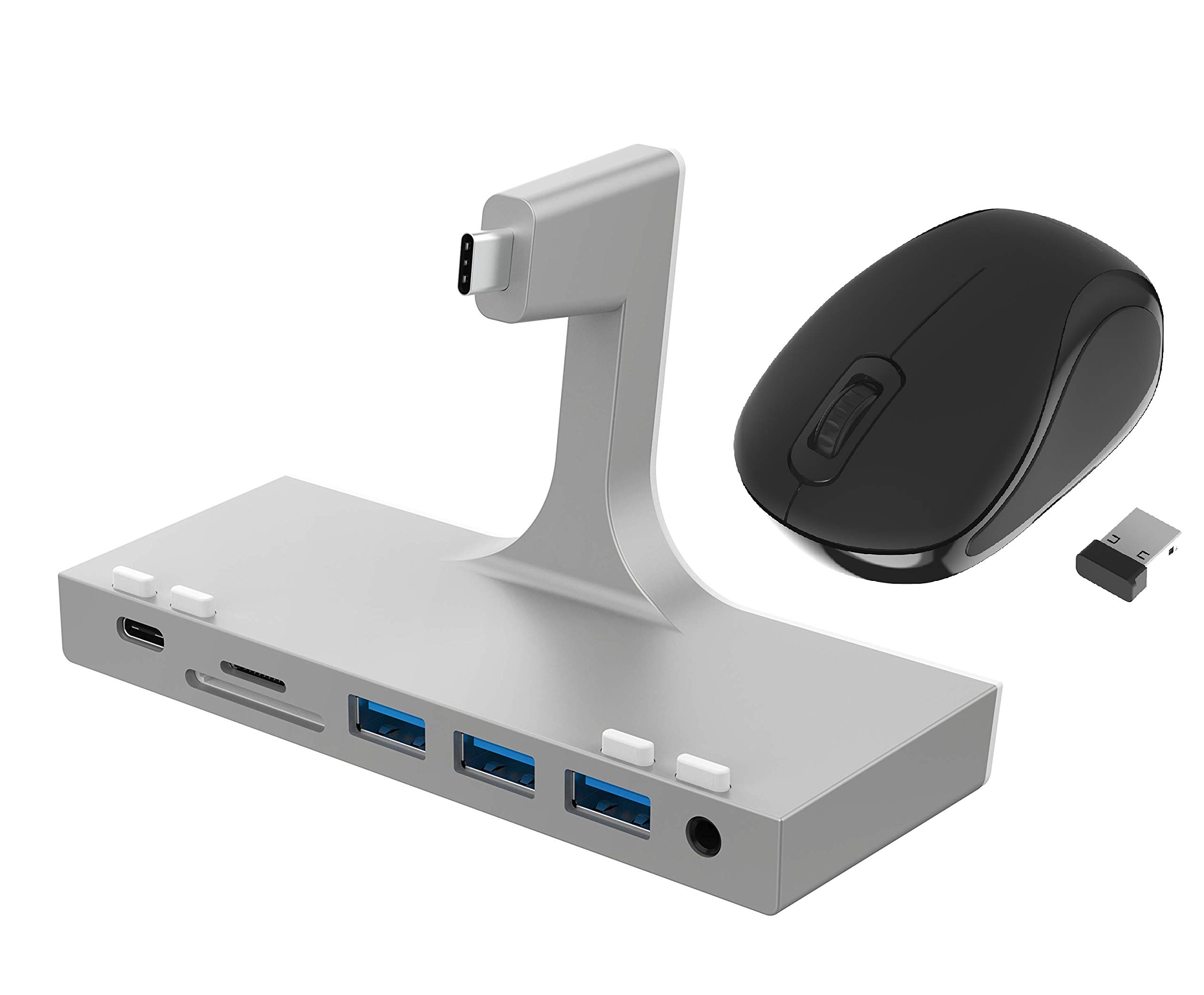 SABRENT Multi-Port iMac Hub + Mini Travel 2.4GHz Wireless Mouse with Nano Receiver