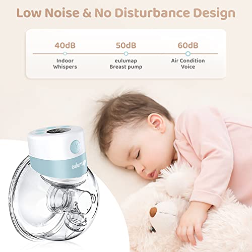 Breast Pump - Wearable Electric Breast Pump, Hands Free Breast Pump,Rechargeable Portable Low Noise Breast Pump with 2 Modes & 9 Levels,LCD Display Memory Function, 24mm Flange