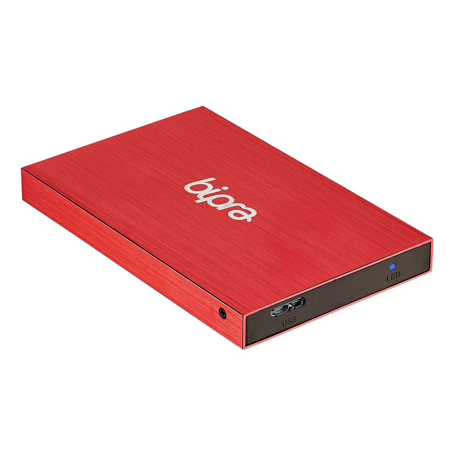 BIPRA B:Drive B3 1TB 1000GB USB 3.0 2.5 inch FAT32 Portable External Hard Drive - Red