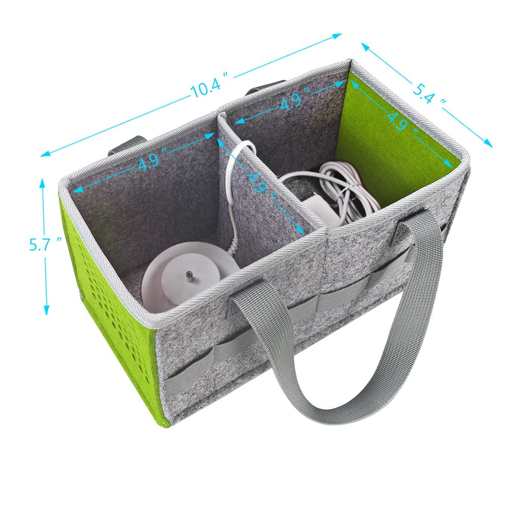 Carrying Case for Toniebox Starter Set & Storage Bag for Tonies Figurine, Waterproof Folding Bag with Handle Felt Cloth Musical Toy for Kids Toniebox & Accessories Green