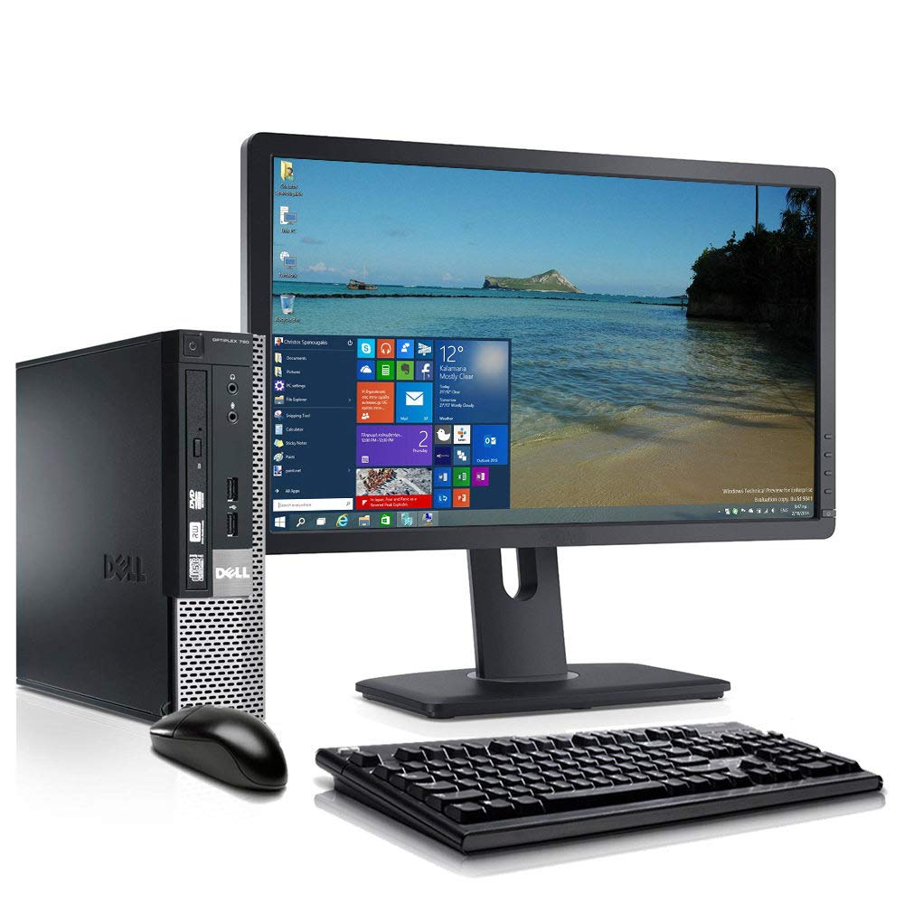DELL Desktop Computer Package with 22in Monitor, Intel Core 2 Duo 3.0G, 8G DDR3, 512G SSD, VGA, DP, Windows 10, 64 bit-Multi Language Support-English/Spanish/French(C2D)(Renewed)