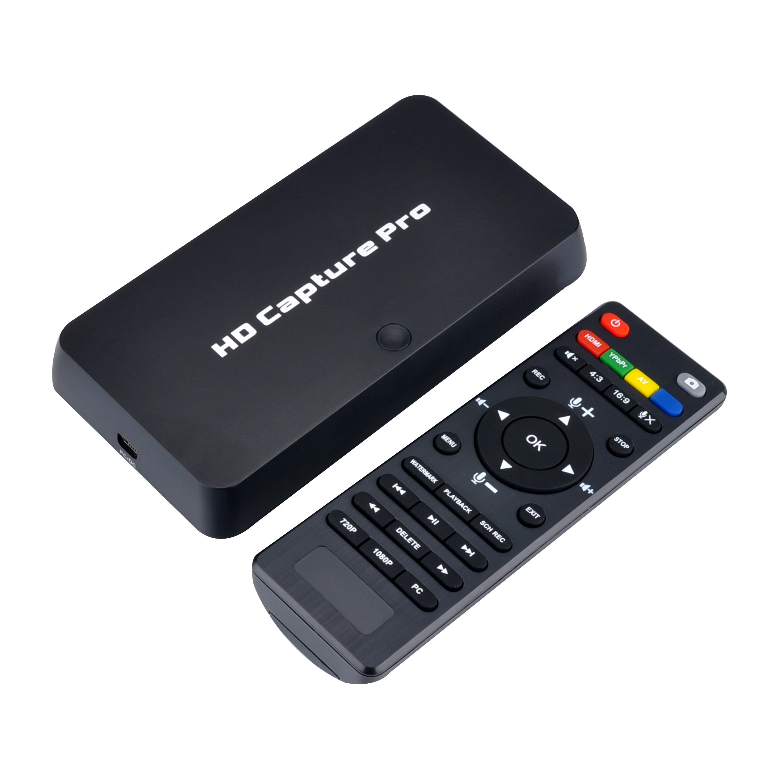Ezcap295 1080P Game Capture Card via HDMI/Ypbpr/AV Input with Schedule Recording/Remote Control Compatible with Nintendo Switch PS4 and PS3, Xbox one, N64, Blu-Ray
