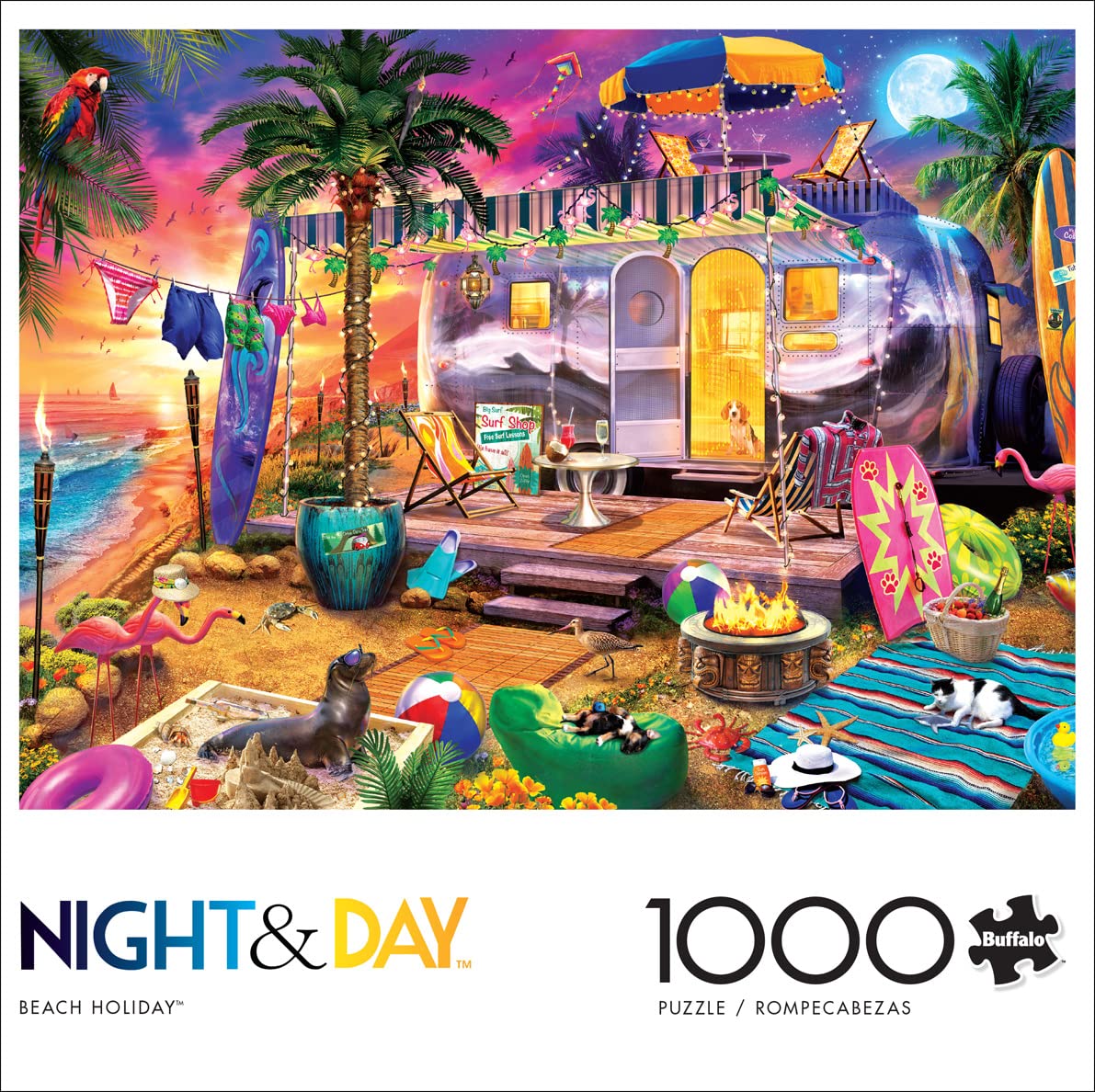 Buffalo Games - Jeff Haynie - Beach Holiday - 1000 Piece Jigsaw Puzzle For Adults - High Quality Challenging Puzzle Perfect for Game Nights - Finished Puzzle Size is 26.75 x 19.75