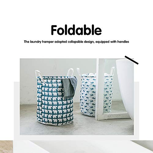 Storage Basket Large Collapsible with Handle Waterproof PE Coating Nursery Laundry Hamper Lightweight for College Dorms Kids Bedroom Bathroom Clothes and Toys Large Storage Bin