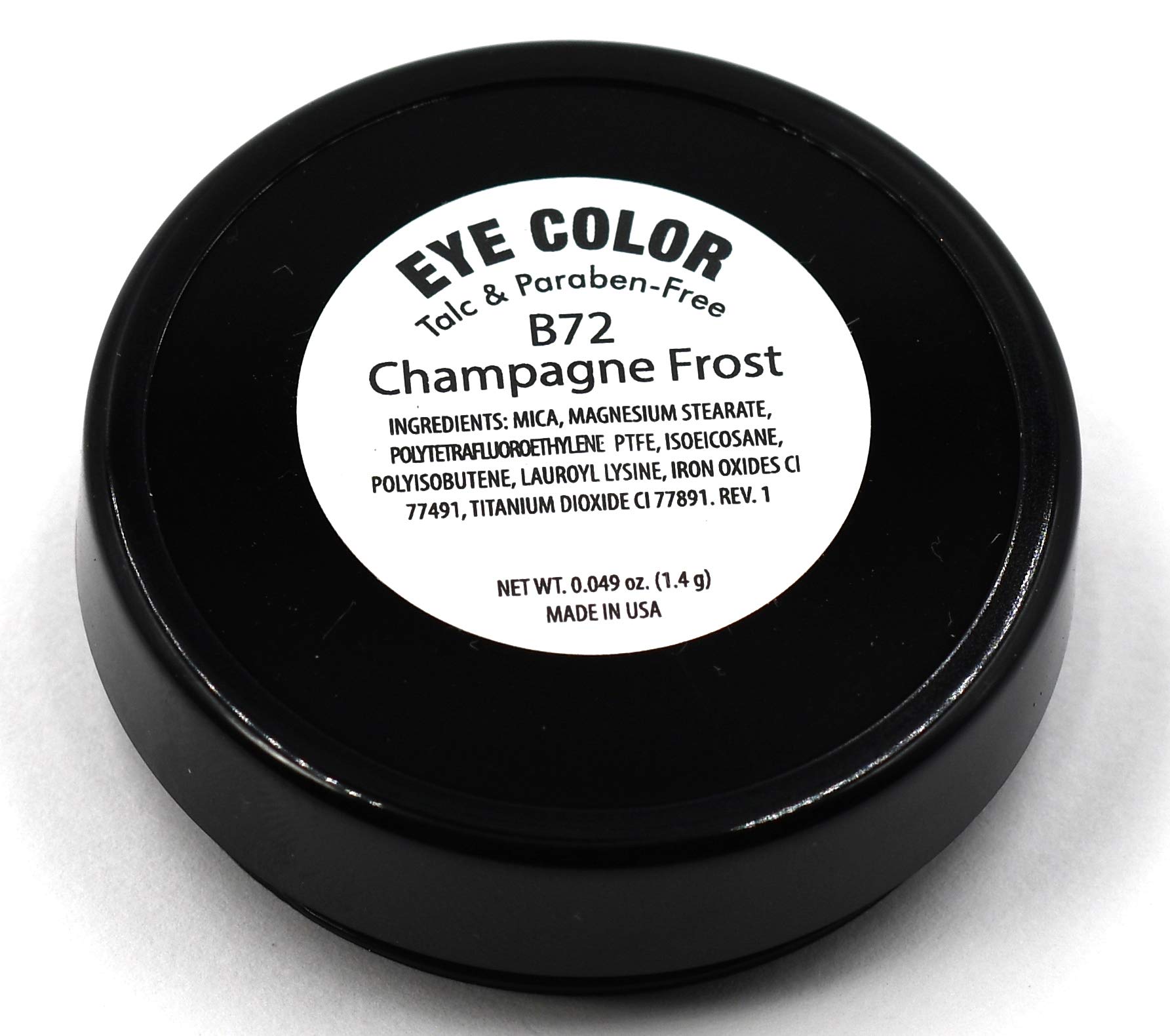 Pure Ziva Champagne Frost Golden Glow Shimmering Shimmer Pressed Powder Single Vegan Eyeshadow; Talc, Paraben & Cruelty Free