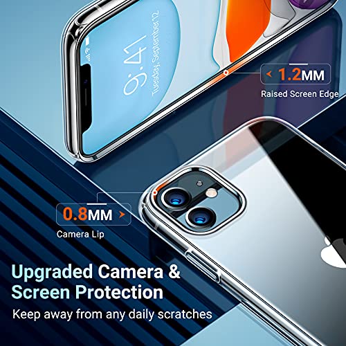 TORRAS ๐๐๐๐ ๐จ๐ฝ๐ด๐ฟ๐ฎ๐ฑ๐ฒ๐ฑ Crystal Clear Compatible for iPhone 11 Case 6.1 inch, Ultra Thin Slim Fit Shockproof Flexible TPU Rubber Phone Case for iPhone 11, Crystal Clear