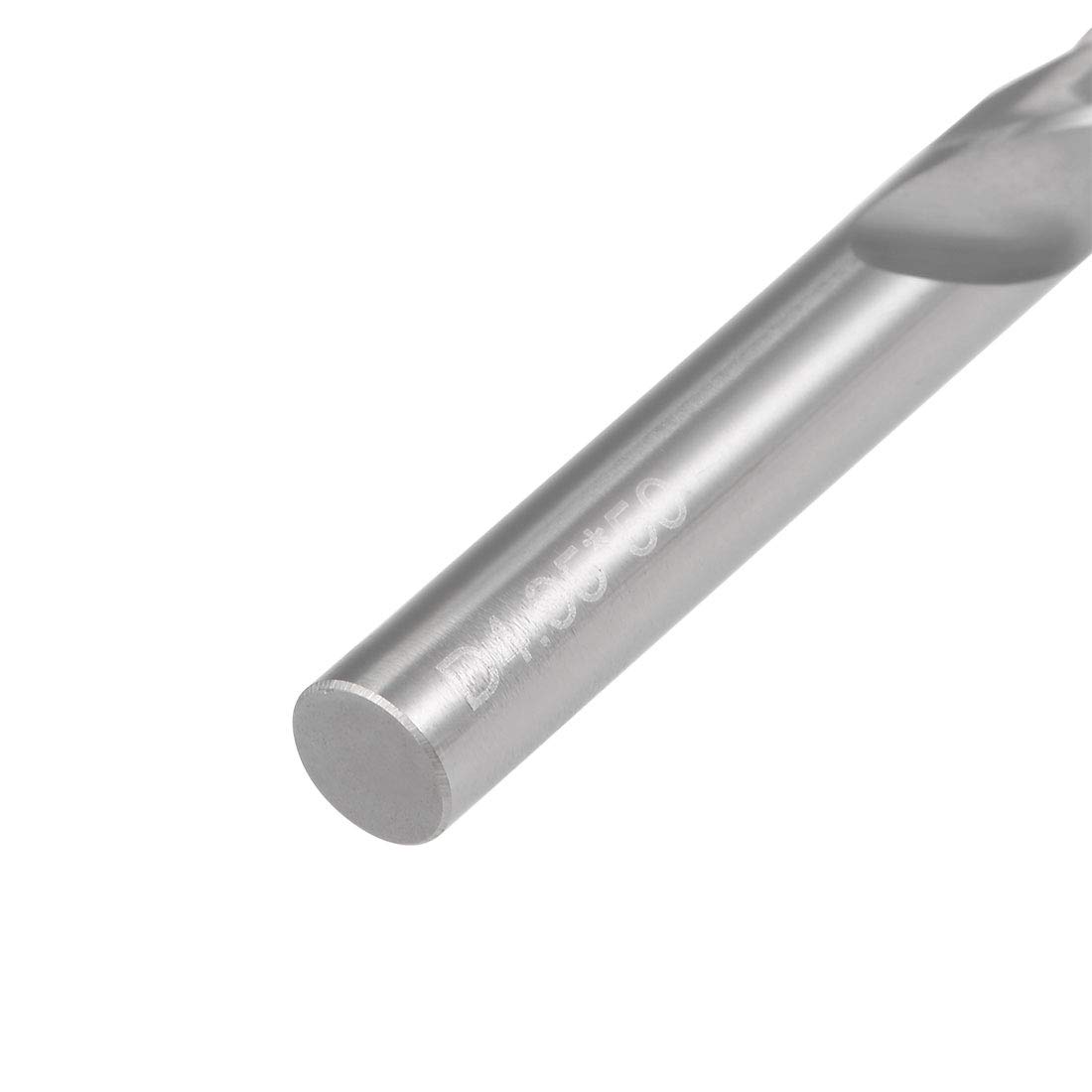 uxcell 4.95mm Solid Carbide Drill Bits Straight Shank for Stainless Steel Alloy Hard Steel, Hardened to 50 HRC, 2 Pcs