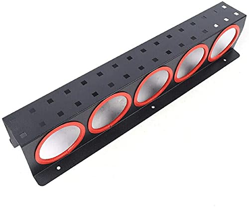 Ggeresulie Spray Bottle Storage Rack Abrasive Wall-Mounted Rail shelf Car Beauty Shop Accessory Display Auto Cleaning Detailing Tools Organizer For Wall Mounted, black,red, 22 x 4.7 x 5 inches
