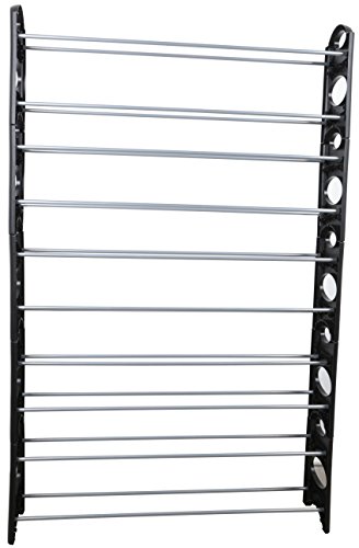 GPCT Stackable 50 Pair Shoe Rack (Up to 10 Stack-able Shelves, Adjustable for Different Shoe Sizes, Free Up Closet or Floor Space)