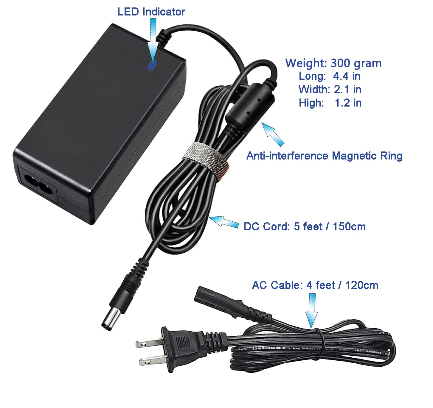 F1TP 19V Charger AC/DC Adapter Power Cord Compatible with Xtreme, Xtreme2 Portable Speaker, Harman Kardon Onyx Studio 1/2/3/4/5/6/7 Wireless Bluetooth Speakers