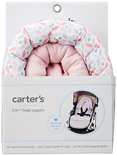 Carter's Infant 2-in-1 Head Support for Carseats and Strollers Flower/Pink