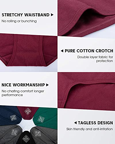 Benirap Womens Underwear Soft Cotton Hipster Panties Breathable Briefs 5 or 6 Pack
