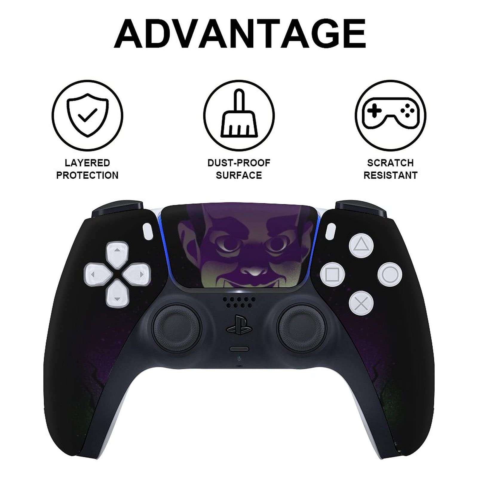 PlayStation 5 Digital edition version sticker protective cover, Book of Night Terror ps5 controller protective shell (compatible with ps5 Digital edition)