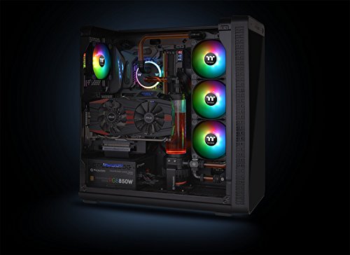 Thermaltake Pure Plus 12 RGB TT Premium Edition 120mm Software Enabled Circular 9 Controllable LEDs RGB PWM Case Radiator Fan 3Pack, TT RGB PLUS Software, AI Interactive Voice Control CL-F063-PL12SW-A