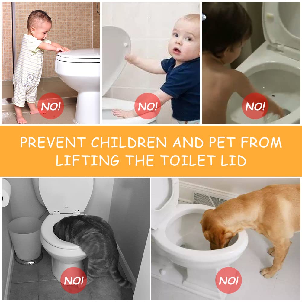 Baby Toilet Lock for Child Safety,2 Pack Baby Proof Toilet Seat Lock,Fit for Most Toilet Lid,No Tools Installation