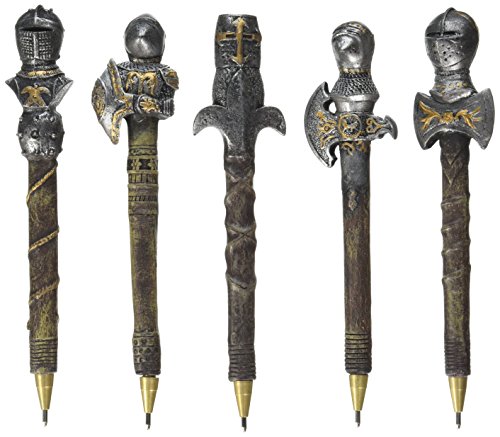 Design Toscano CL993664 Knights of the Realm: Battle Armor Pen C..., Set of 5,Full Color