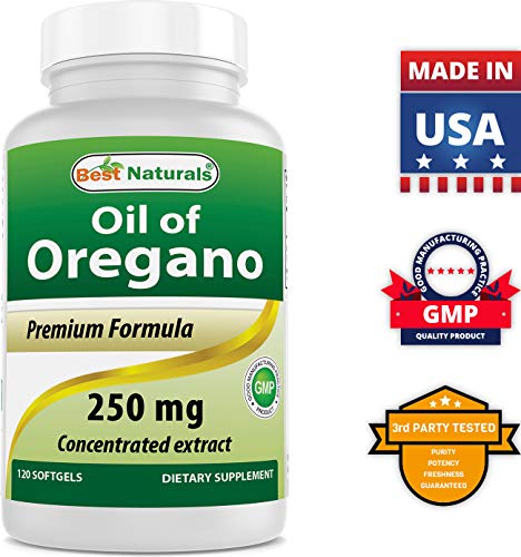 Best Naturals Oregano Oil 250 Mg Softgels, 120Count