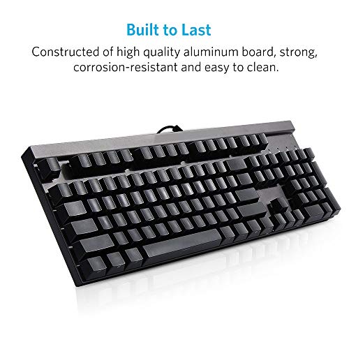 Teerwere Gaming Keyboard 104 Key Outemu Blue Switch Side Printed RGB Mechanical Gaming Keyboard Full Color Backlit System Mechanical Gaming Keyboard (Color : Black, Size : One Size)