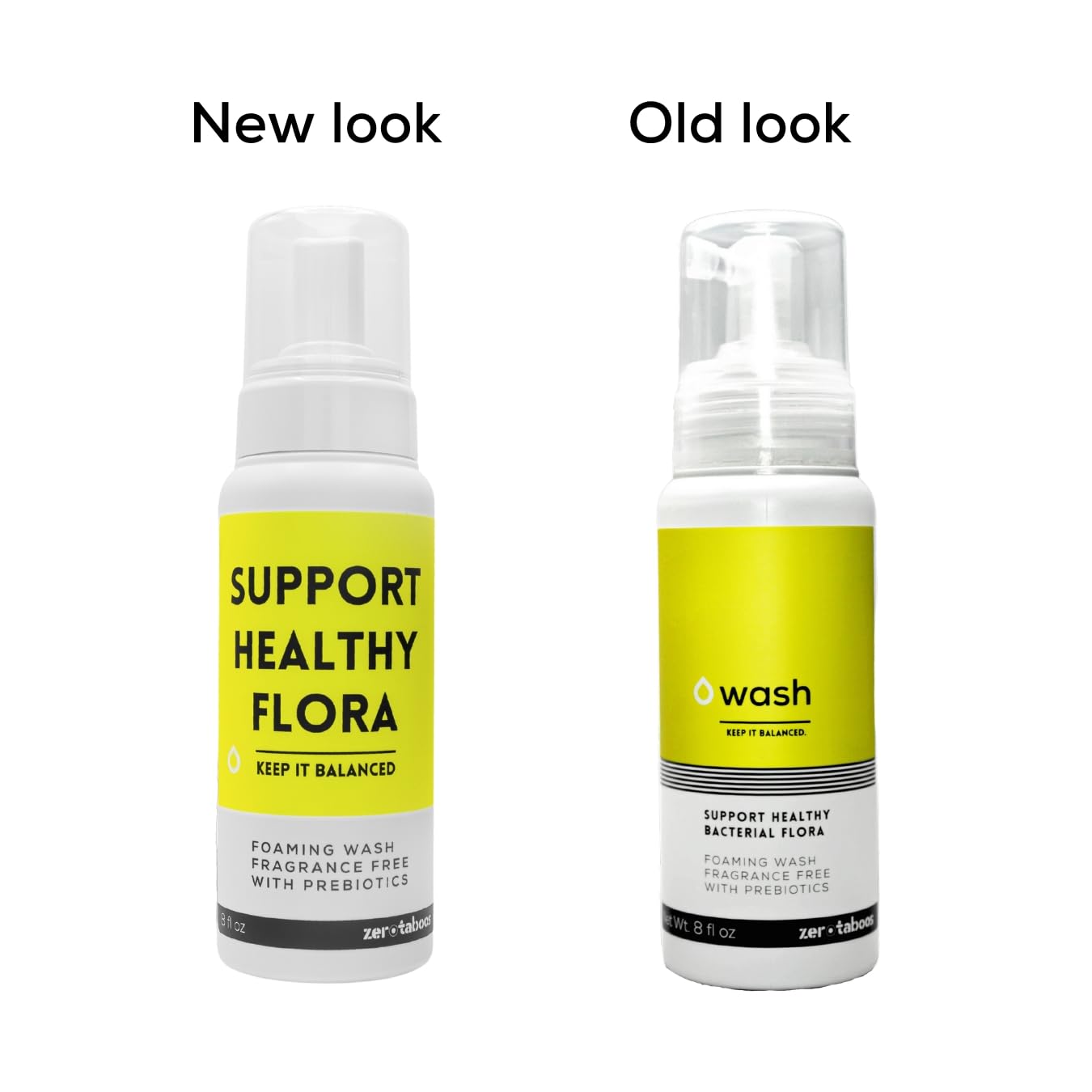 zerotaboos WASH: Fragrance-free, Unscented, Sulfate-free Intimate Foam Wash With Prebiotics. Naturally control body-odor.