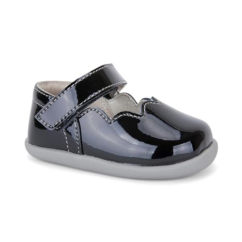 See Kai Run - Susie Mary Jane Shoe for Infants, Black Patent, Infant 5