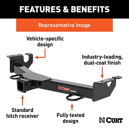 CURT 31028 2-Inch Front Receiver Hitch, Select Jeep Wrangler TJ, Drilling Required