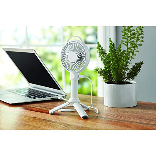 4 inch rechargable usb fan white
