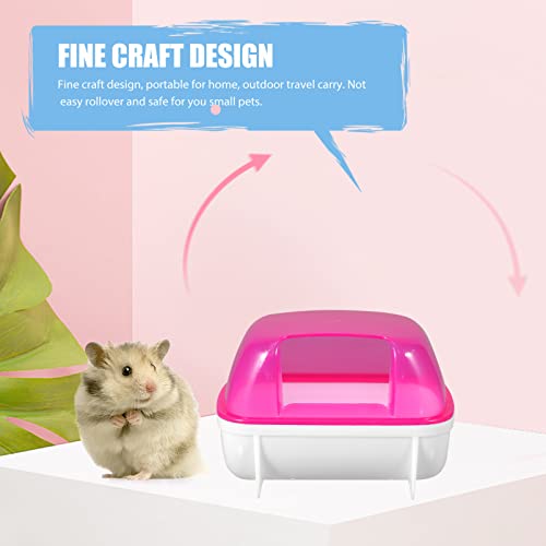 POPETPOP Hamster Sand Bath - Dust Bath Hamster Bathroom Bath Sand Room Sauna Toilet Sandbox 2 Pack, 12.5 x 9 x 9cm