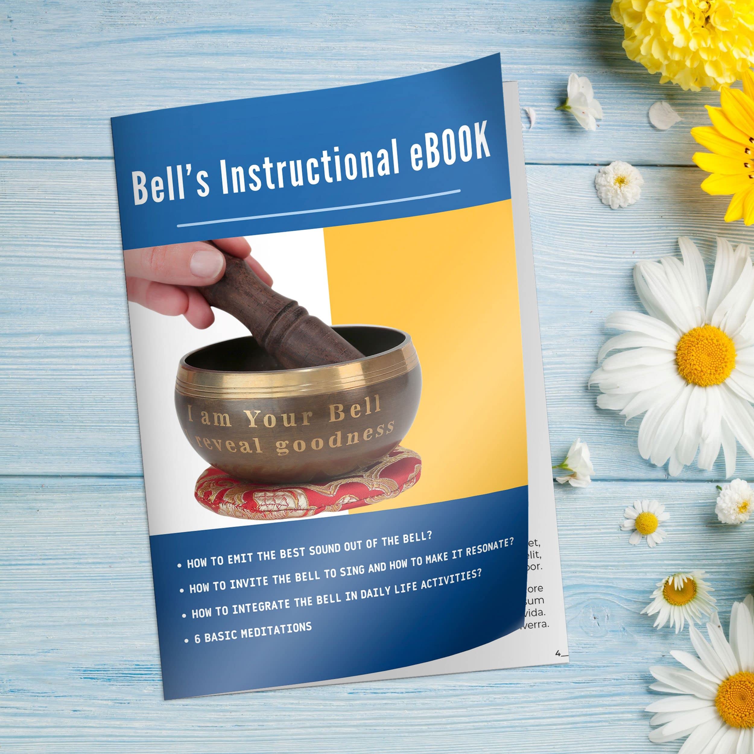 4 Inch Tibetan Singing Bowl Set – Meditation Sound Bowl for Chakra Healing and Mindfulness - Unique Frequency for Long Resonating Song by Bmindful