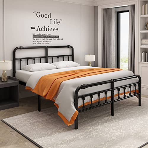Hearicx Queen Bed Frame with Headboard & Footboard - Easy Assembly Heavy Duty Metal Platform with Premium Steel Slat Support,No Box Spring Needed,Noise-Free,12-Inch Under Bed Storage