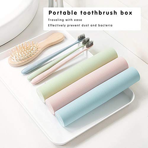 Toothbrush Case Holder Travel Plastic Slim Lightweight Tooth Brush Cup for Business Trip Outdoor Camping