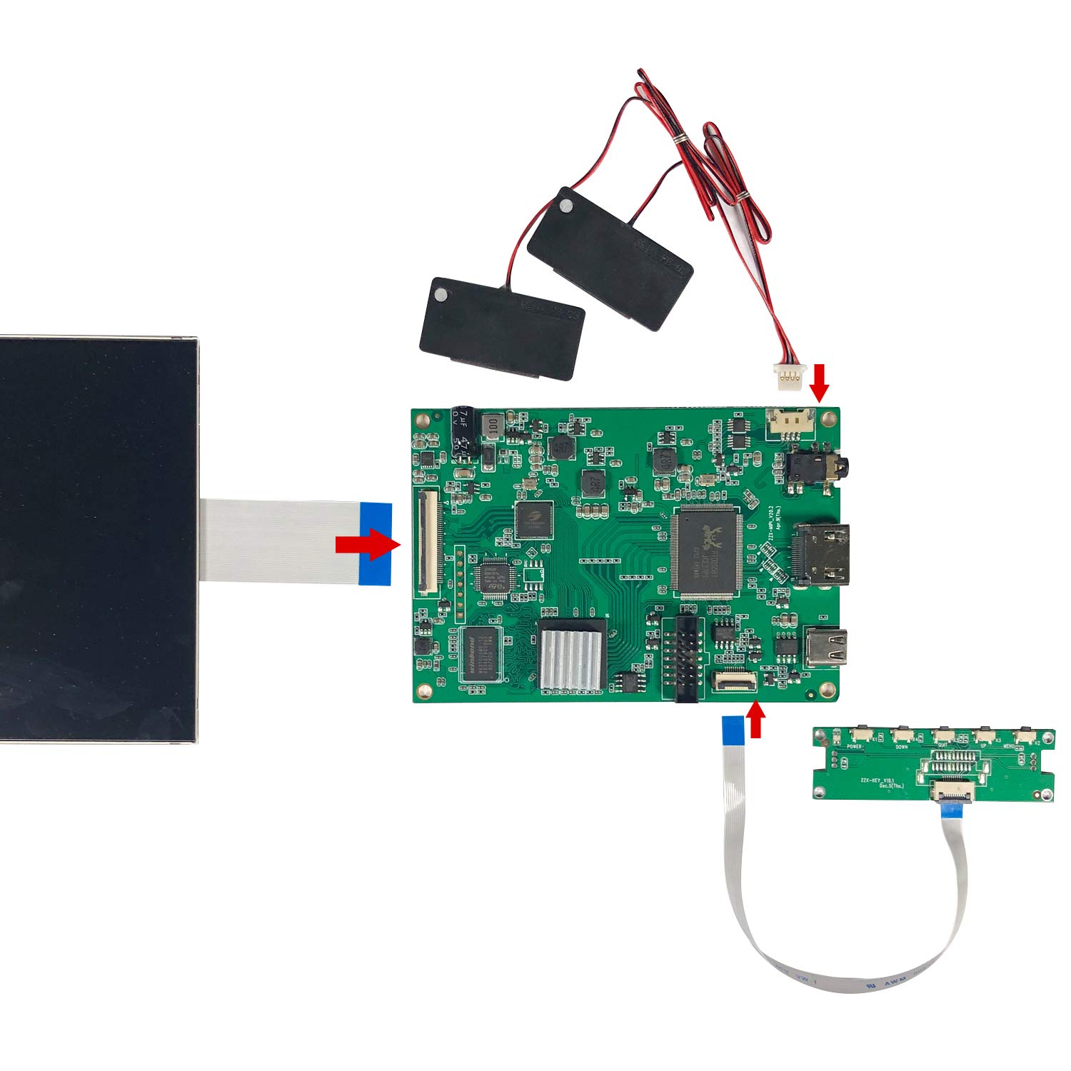 innomaker HDMI to MIPI Signal Switchboard Xilinx FPGA Development Board 7 inch 1200x1920 A+ LCD Display Rotary Solution