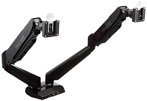アイ・オー・データ I-O Data DA-ARMD4 Monitor Arm (Dual), GigaCrysta VESA Standard, USB Port, Audio Terminal, Japanese Manufacturer