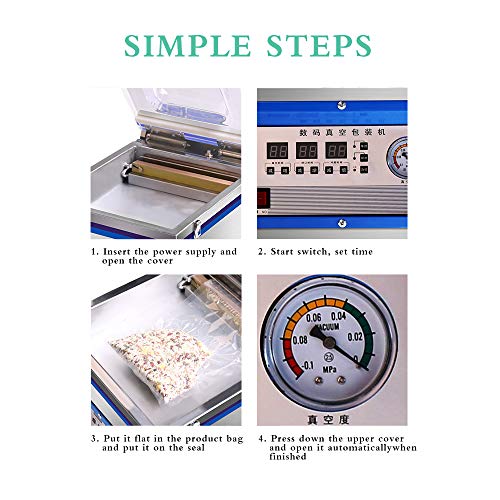 CNCEST Commercial 360w Vacuum Packaging And Sealing Machine, Food Sealing Machine Automatic Packaging Machine, For Cooked Dry Goods Seafood Sauce Series Vacuum Products