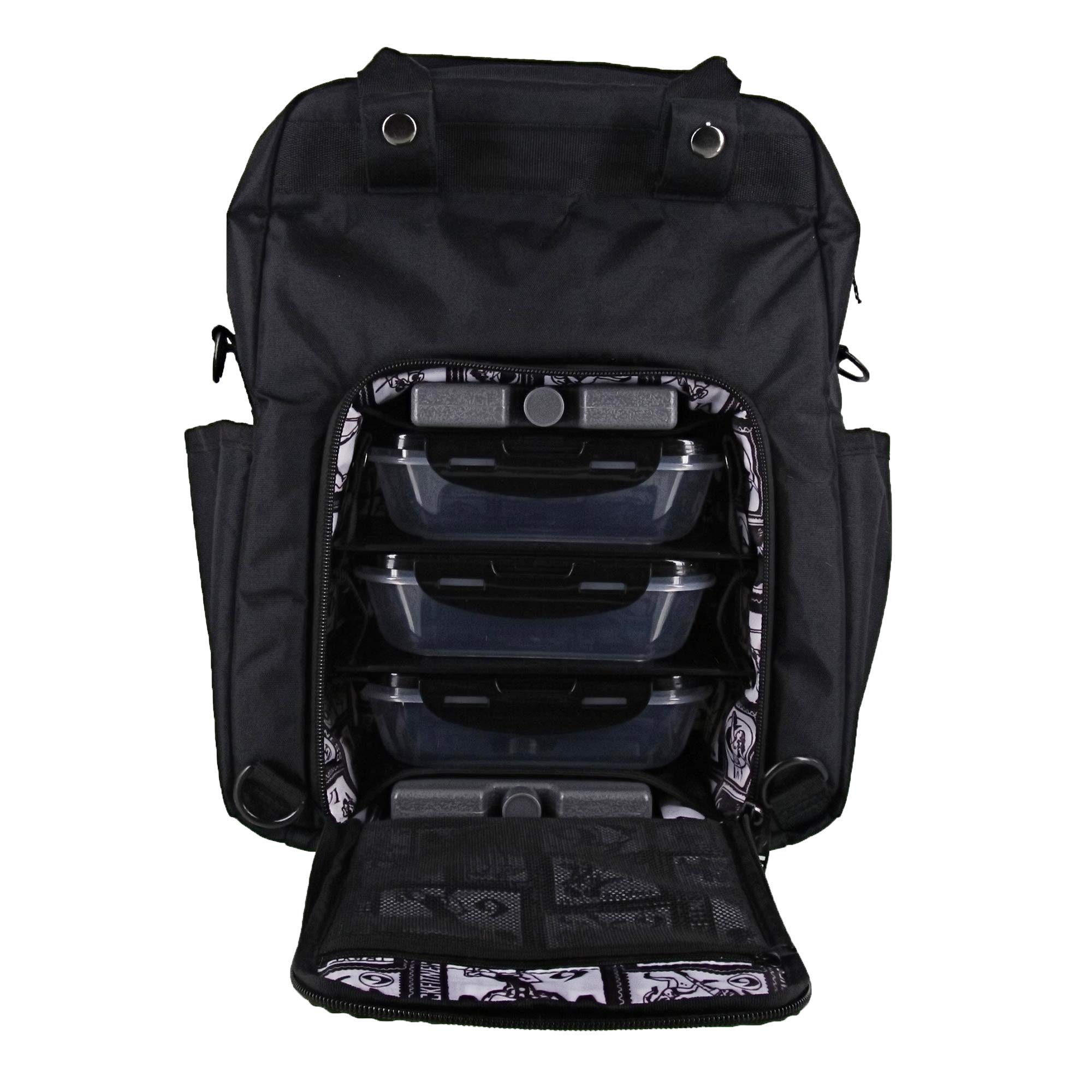 6 Pack Fitness Explorer 300 Backpack Meal Prep Management System - Stealth (Black/Black)