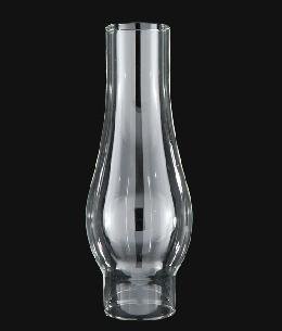 B&P Lamp® 2 1/8 Inch by 8 1/4 Inch Rochester-Miller Style Clear Glass Lamp Chimney for Vintage and Antique Style Lamps