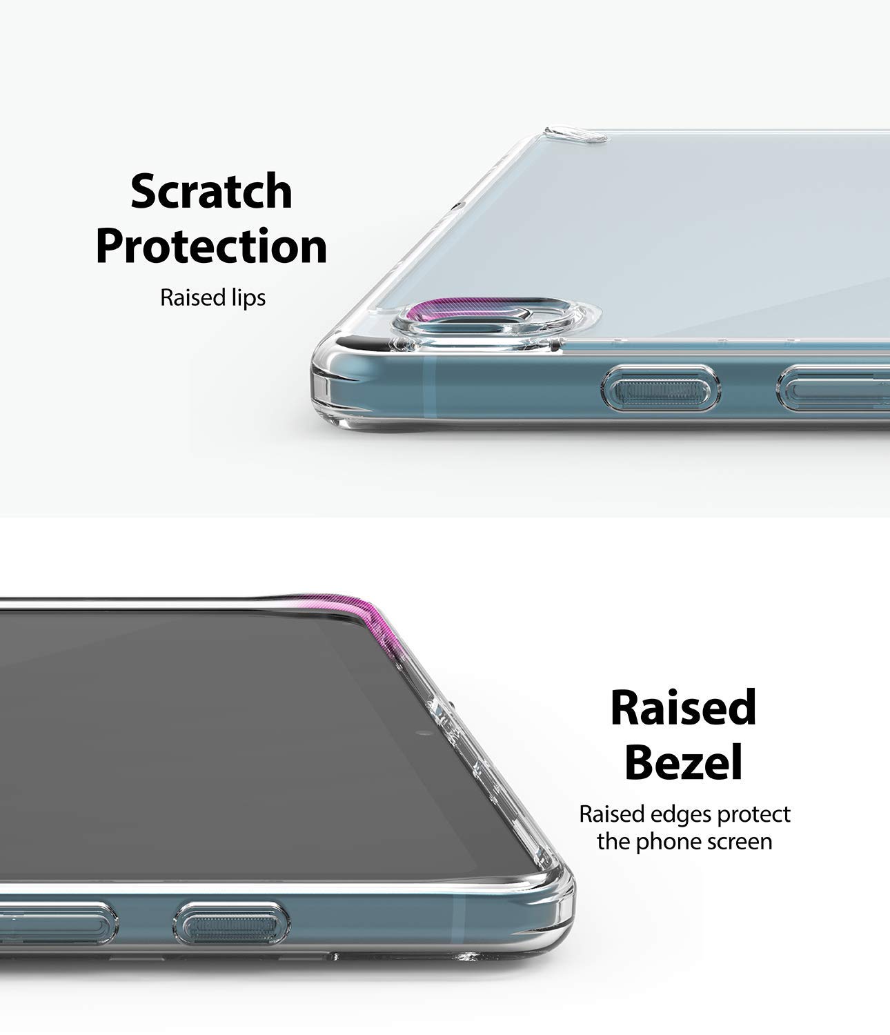 Ringke Fusion Case [Built-in Pen Holder] Compatible with Samsung Galaxy Tab S6 Lite Case 10.4 Inch 2024/2022 / 2020, Transparent Hard Back Shockproof Cover - Clear