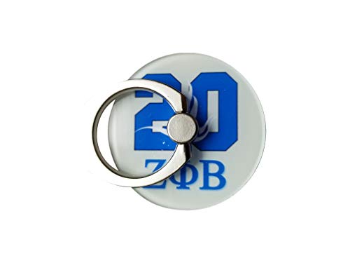 Royal Blue and White Zeta ZPB Sorority Cell Phone Ring Stand Finger Ring Holder 360° Rotation Phone Holder Ring Grip Compatible All Smartphones