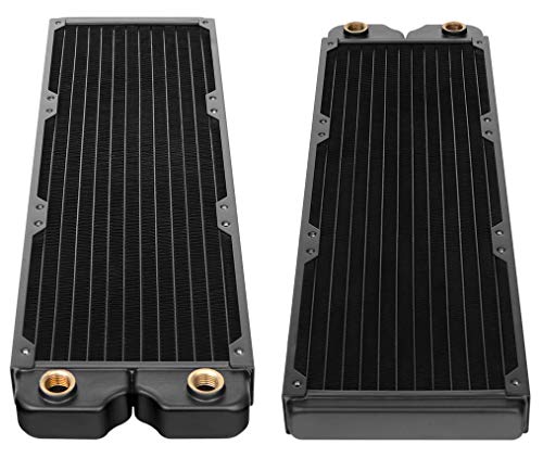 Thermaltake Pacific DIY Liquid Cooling System C360 27mm Thick High-Density Fins Single-Row Copper Tubes Copper Radiator CL-W228-CU00BL-A