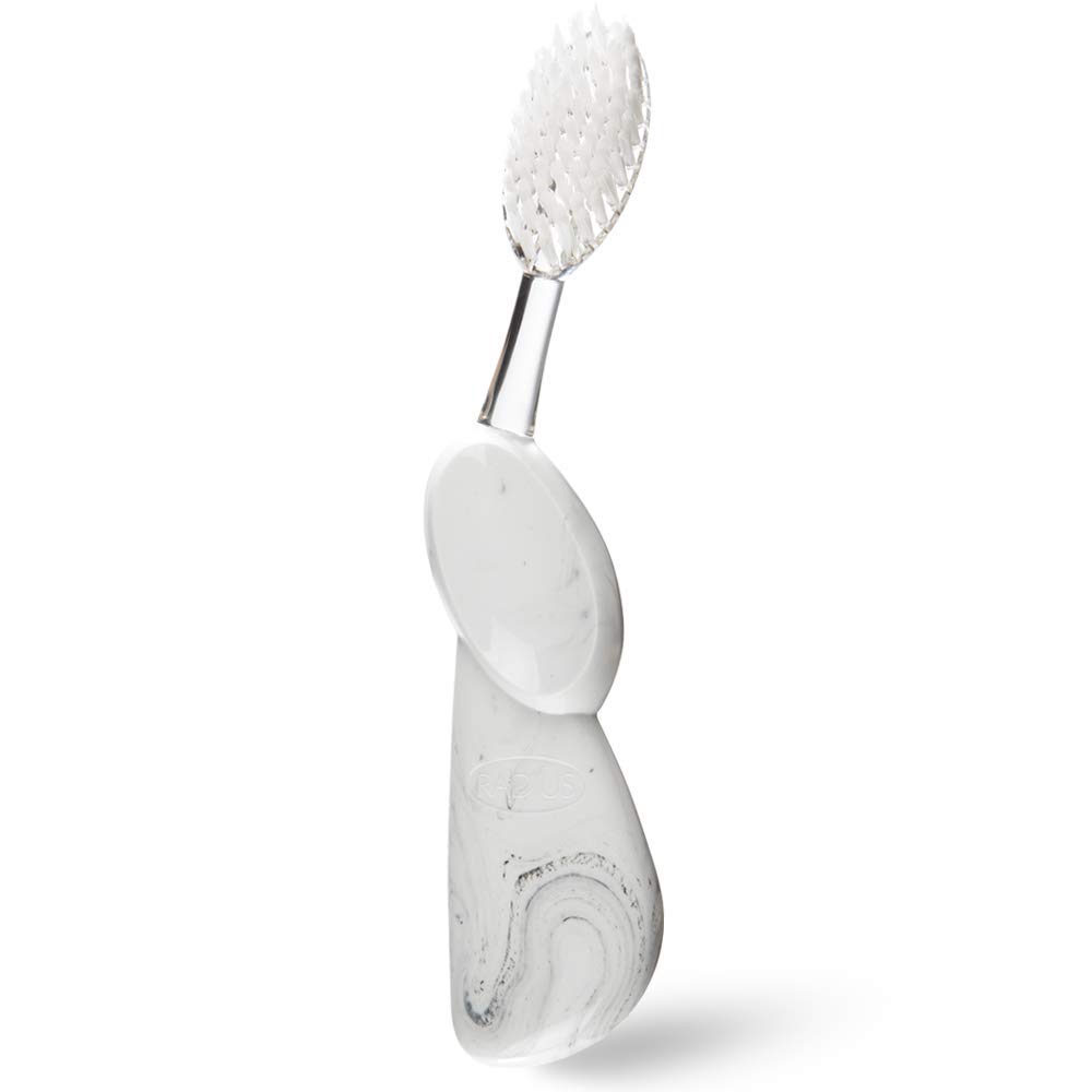 RADIUS Toothbrush Big Brush BPA Free & ADA Accepted Designed to Improve Gum Health & Reduce Gum Issues - Right Hand - Ice - Pack of 1
