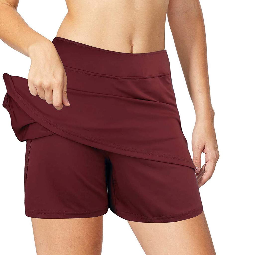 Bblulu Women Workout Running Shorts High Waist Biker Shorts 2 in 1 Active Yoga Gym Sport Shorts with Pockets