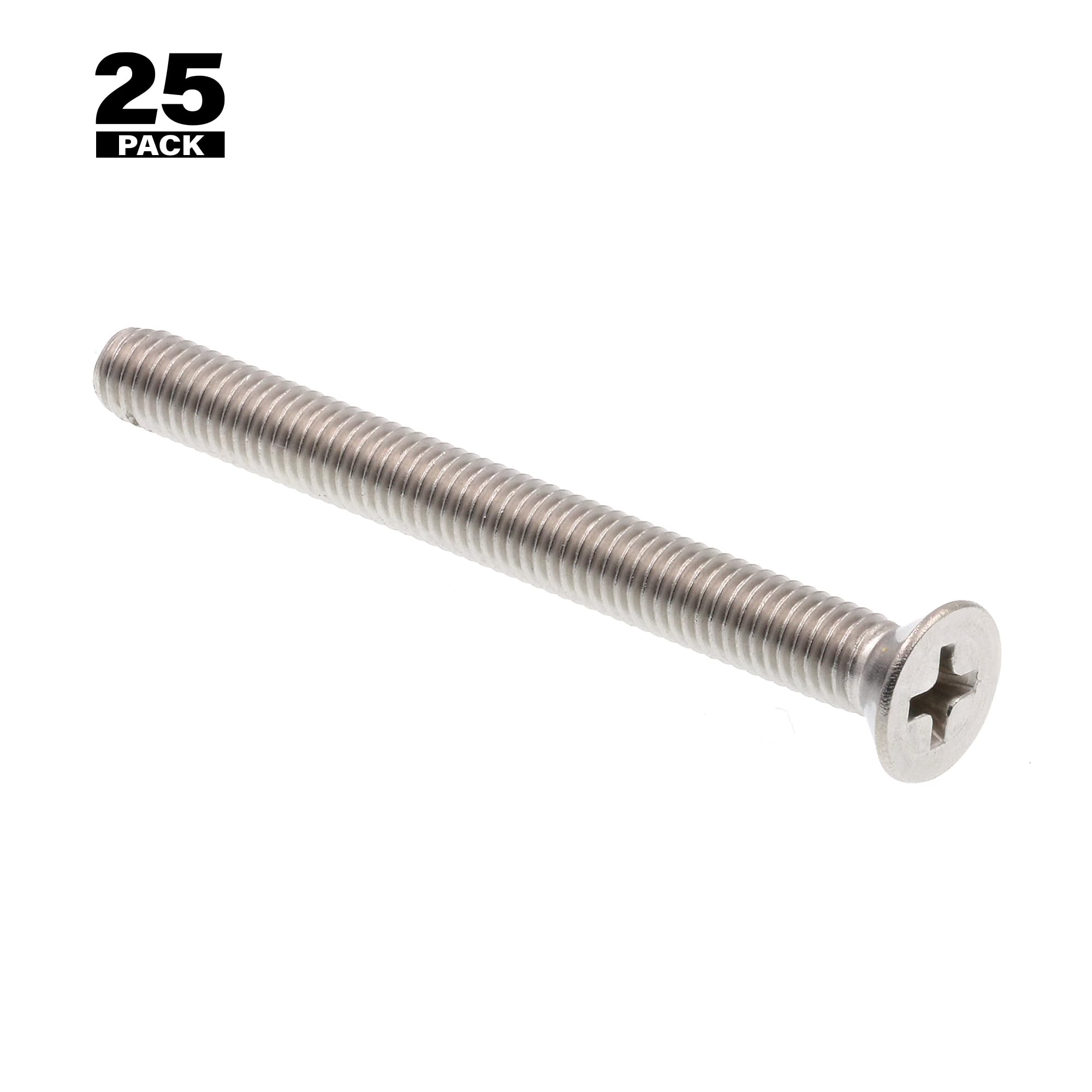 Prime-Line 9001200 Machine Screws, Flat Head, Phillips Drive, #10-32 X 2 in, Grade 18-8 (25 Pack)