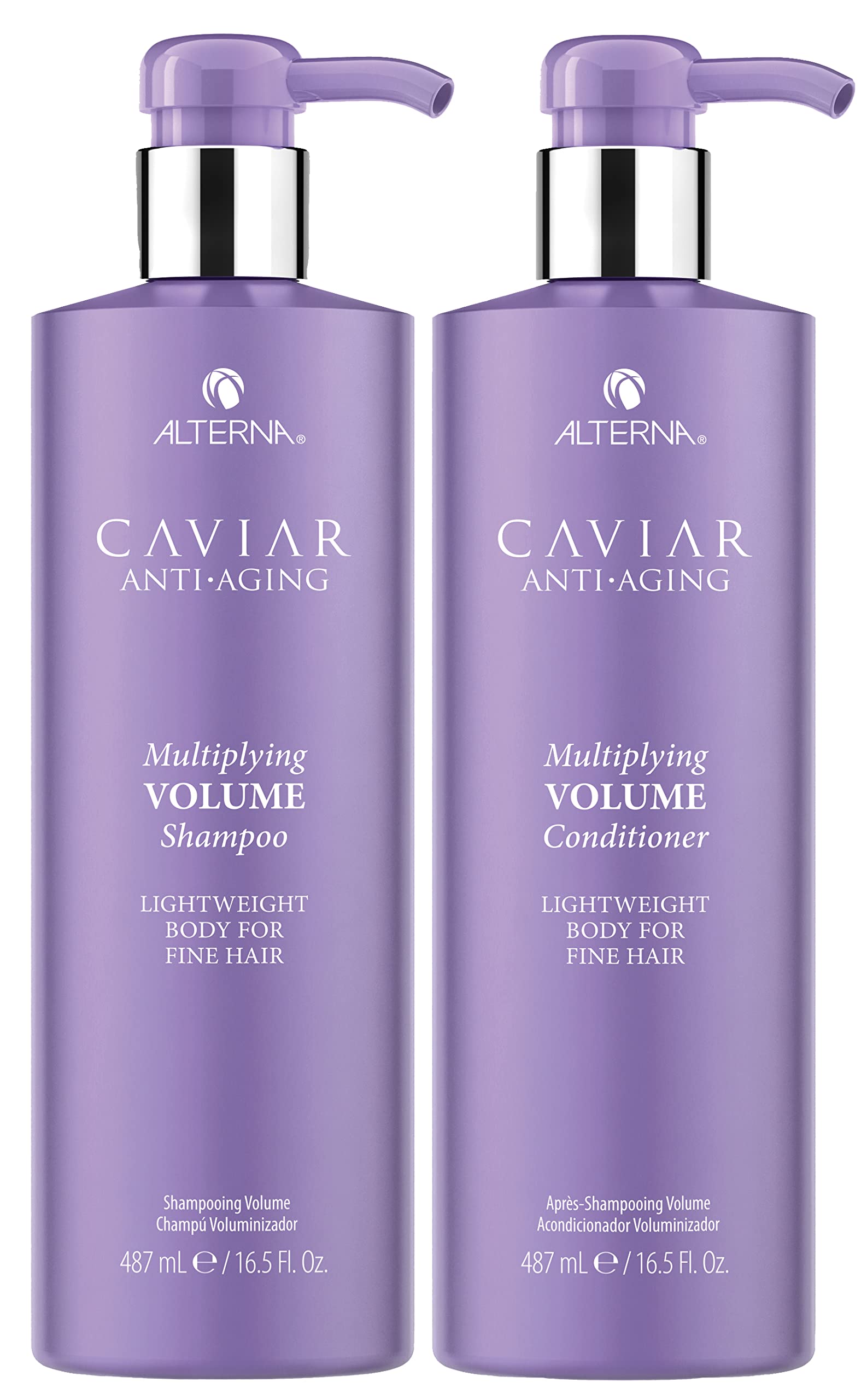 Alterna Caviar Anti-Aging Multiplying Volume Shampoo & Conditioner Set, For Fine, Thin Hair, Create Instant Volume and Thickness, Sulfate Free