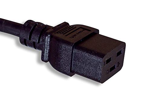 Cablelera North American Power Cord Extension, NEMA 5-15P to C19, 6', 14 AWG, 15A, 125V (ZWACPFAC-06)