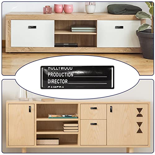 4 Pack Drawer Knob Pull Handle Movie Cinema Lapper Board Kitchen Cabinet Handles Black Dresser Pulls for Hardware Cupboard Furniture with Screw