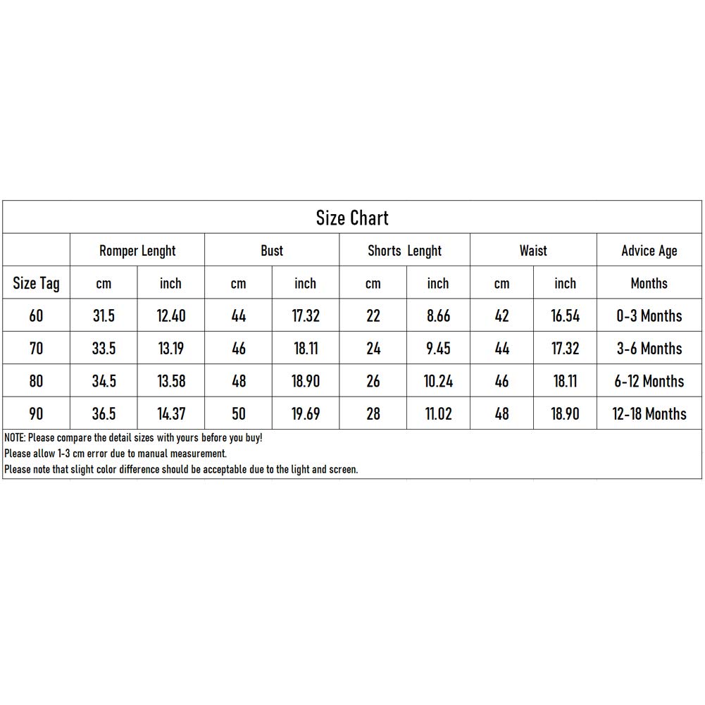 Easisim 3pcs Newborn Infant Baby Girls Shorts Set Cotton Sleeveless Romper Bodysuit Shorts Headband Outfit Set (White rainbow, 0-3 Months)