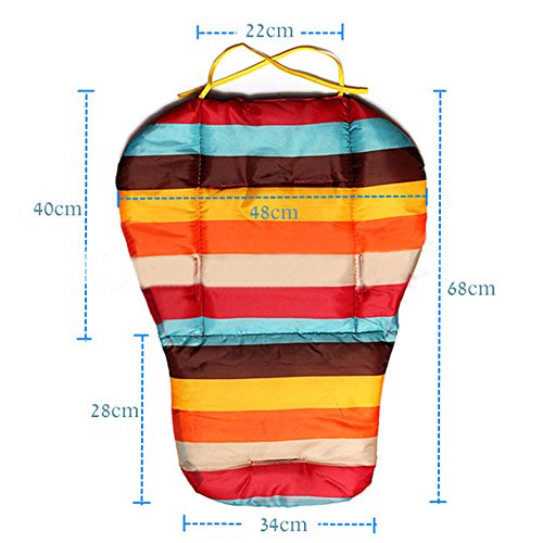 Waterproof Rainbow Baby Kids Car Seat Cotton Liner Padding Breathable Water Resistant Stroller Pushchairs Seat Cushion Pad Protector,Universal Fit (Purple)