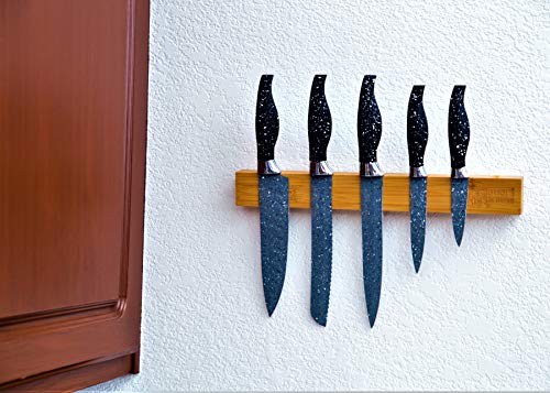 Green Direct 16 inch Magnetic Knife Holder, Use as A Wood Knife Storage Bar, Utensil Holder, Tool Holder, Art Supply Organizer & Kitchen Organizer